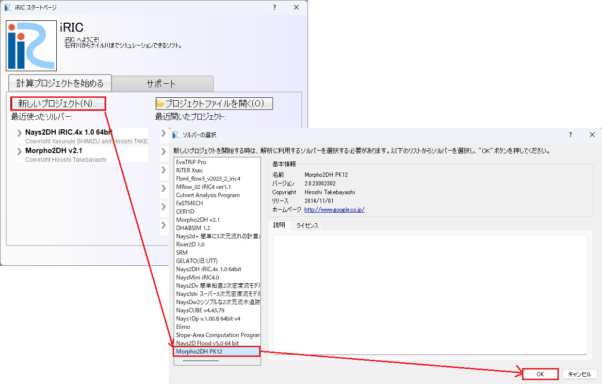 1. オリジナルiRIC Morpho2DHの使い方